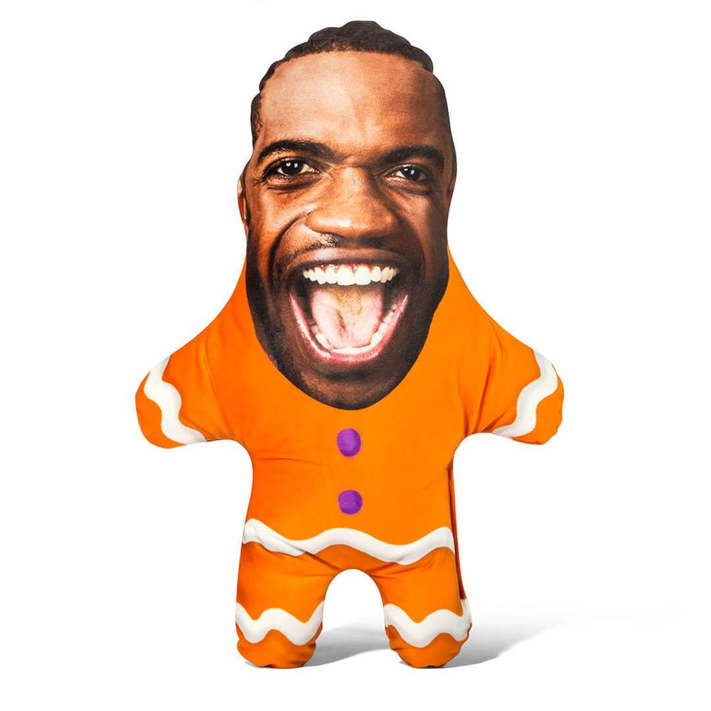 Gingerbread Man Face Pillow - Gingerbread Man Custom Picture Pillow