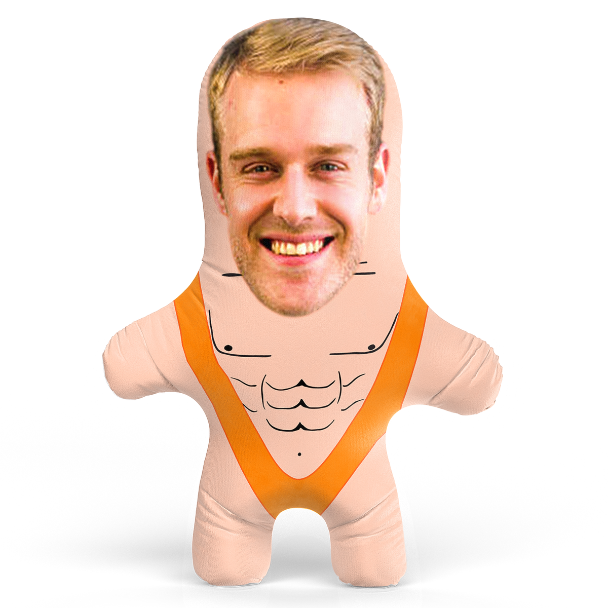 Mankini - Orange Face Pillow | Mini Me Custom Face Pillow